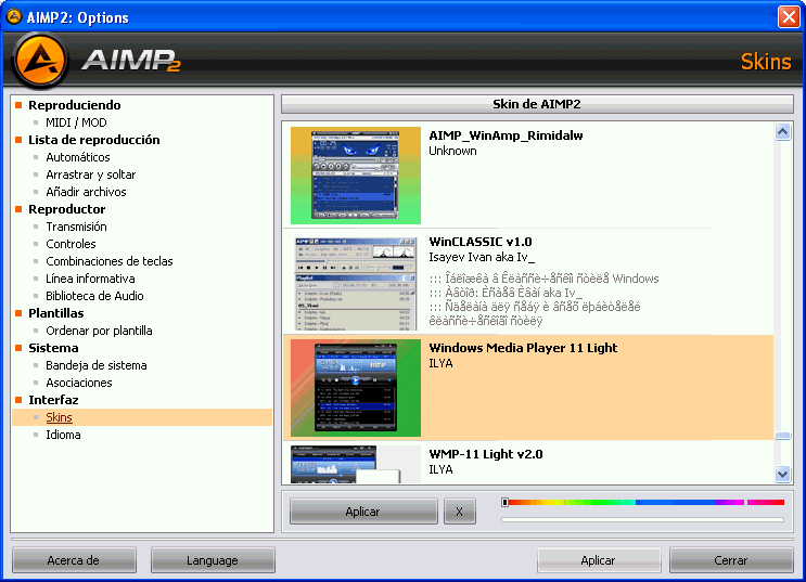 200 skins para AIMP - Softonic