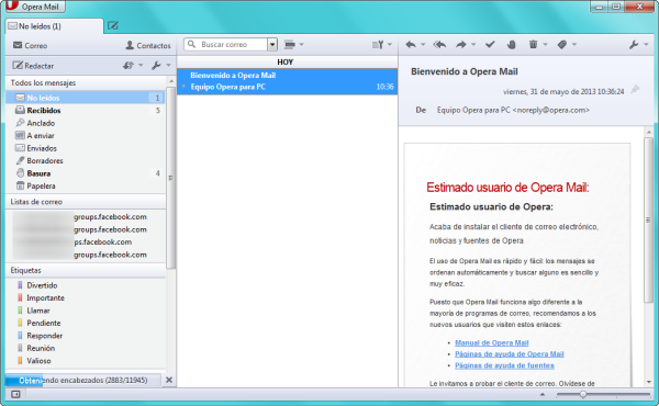 Analizamos Opera Mail, el cliente de correo de Opera - Softonic