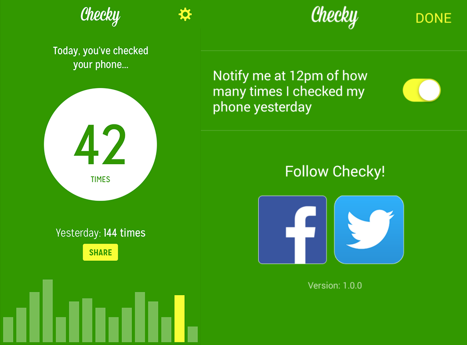 Checky, la app que te dice si estás enganchado al teléfono - Softonic