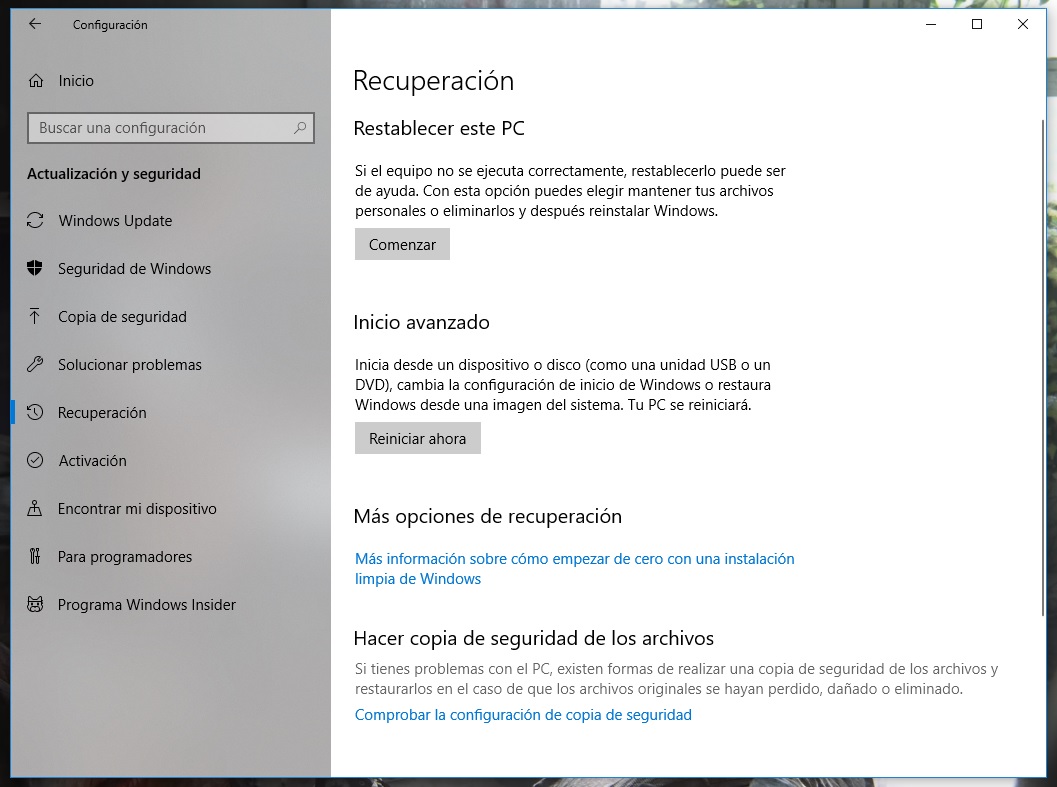 Cómo restablecer tu PC sin perder datos - Softonic