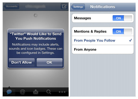 Twitter for iPhone gets push notifications - Softonic