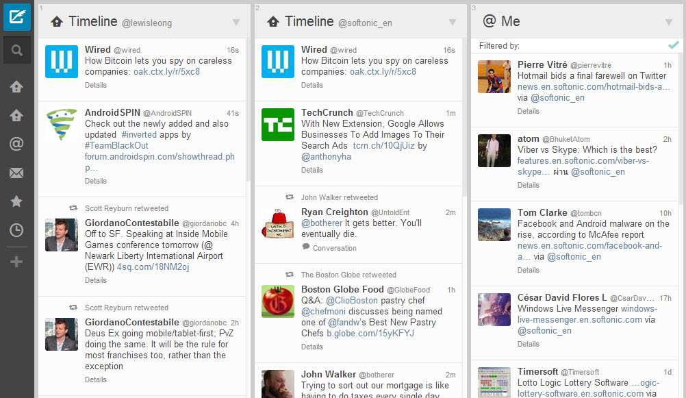 TweetDeck for Chrome and web gets new interface - Softonic