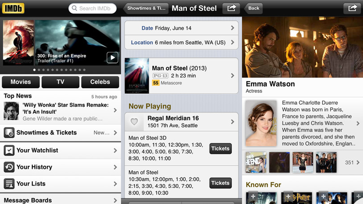 IMDb for Android and iOS updated, US users now have in-app movie ticket ...