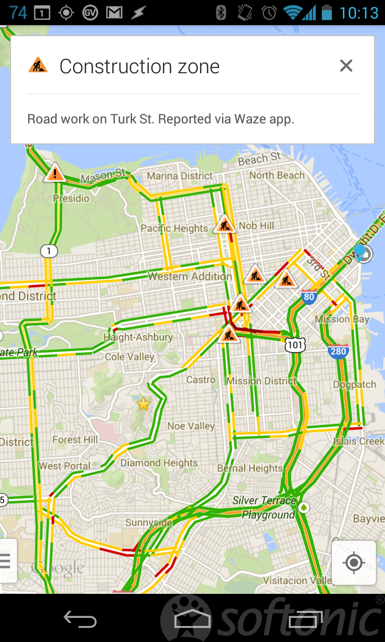 Google Maps integrates traffic alerts from Waze - Softonic