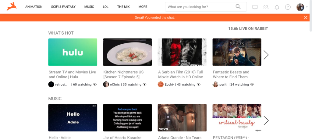 Watch streaming movies with friends using Rabb.it - Softonic