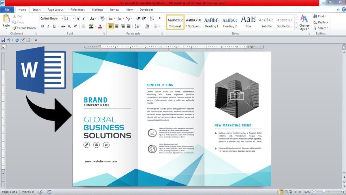 How To Create A Brochure From A Template In Microsoft Word In 5 Easy 