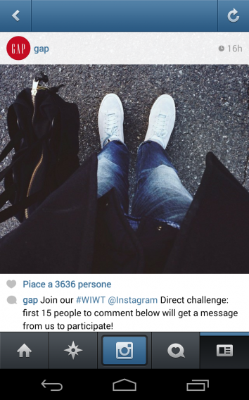 Instagram Direct: ora arrivano i brand. Il primo è Gap - Softonic