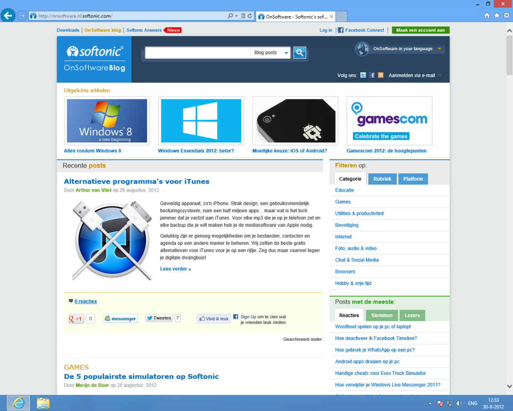 De Gids voor Windows 8 #9: Internet Explorer 10 - Softonic