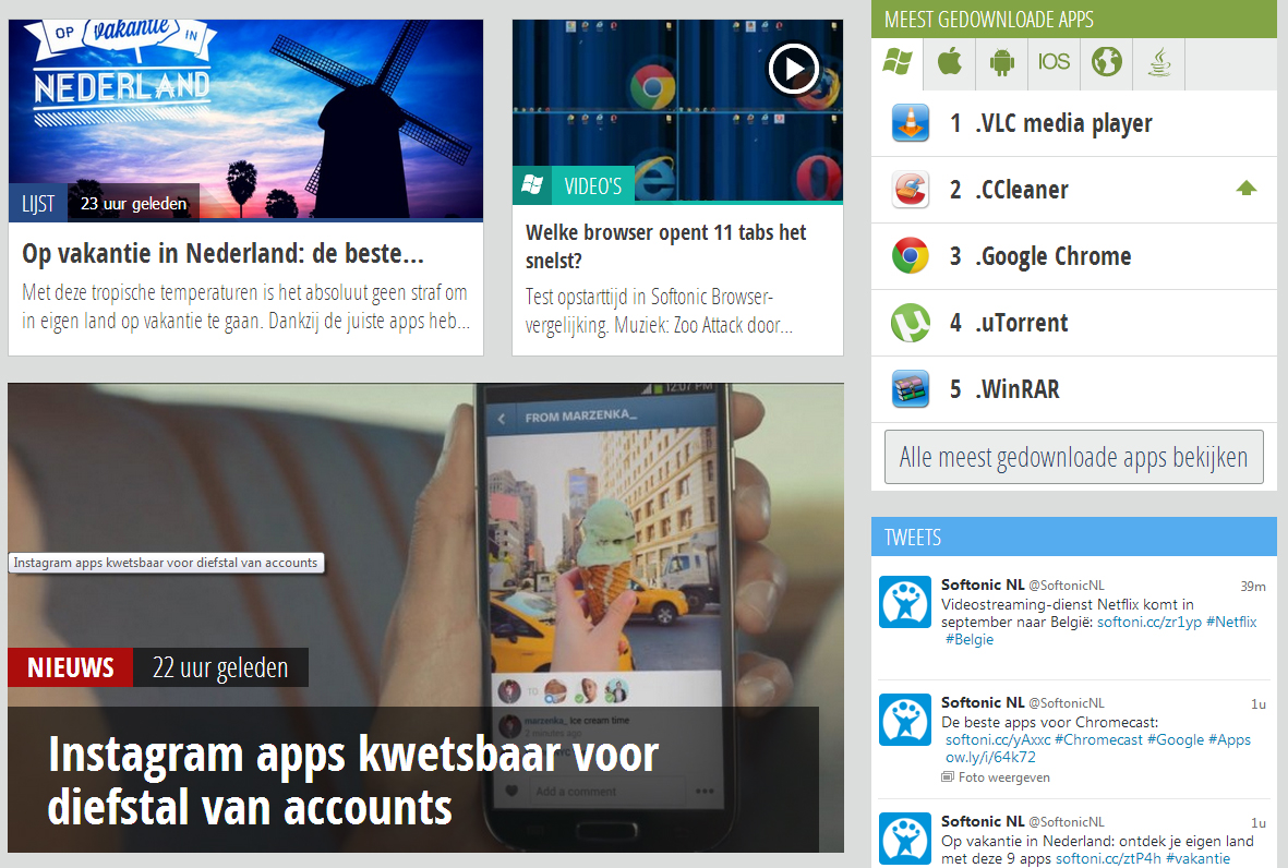 Softonic lanceert nieuwe homepage - Softonic
