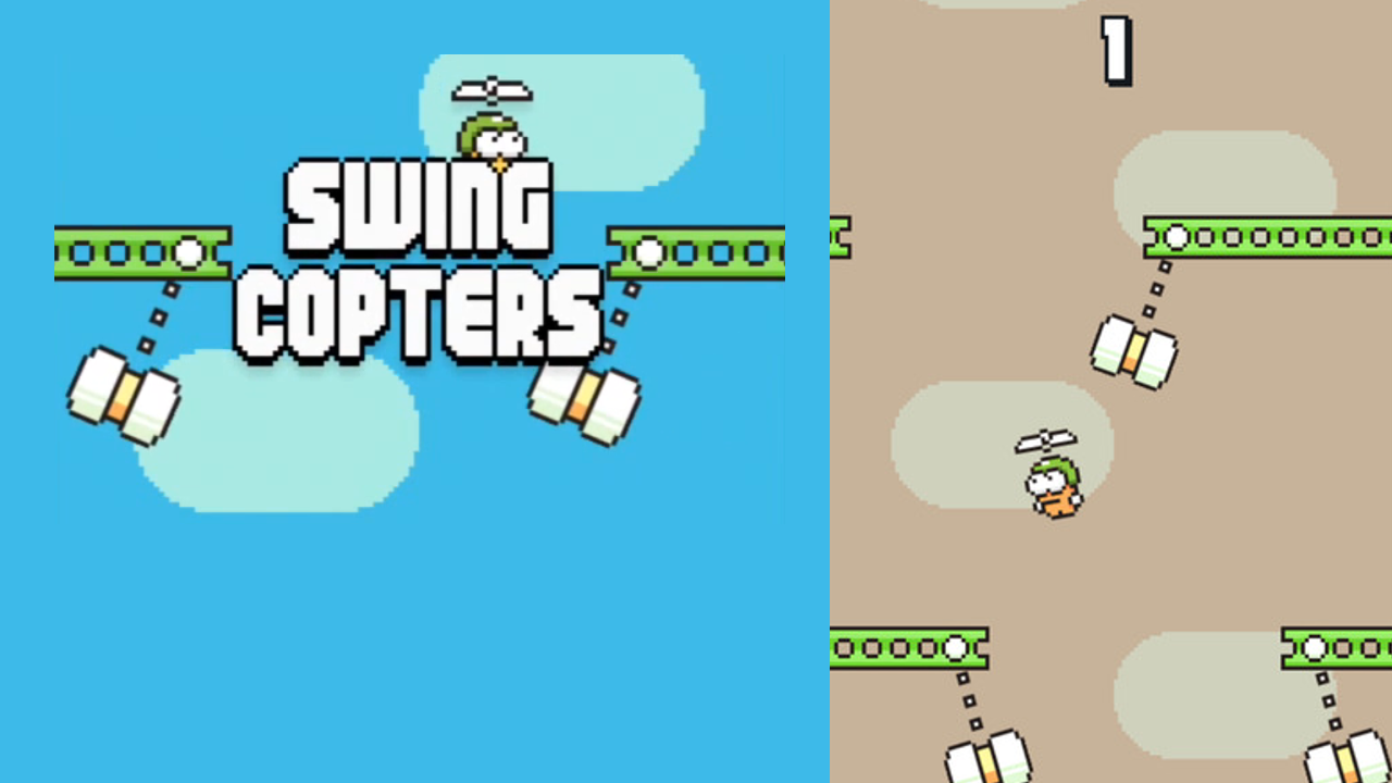 フラッピーバード続編Swing Copters、やっぱり激ムズ！ - Softonic