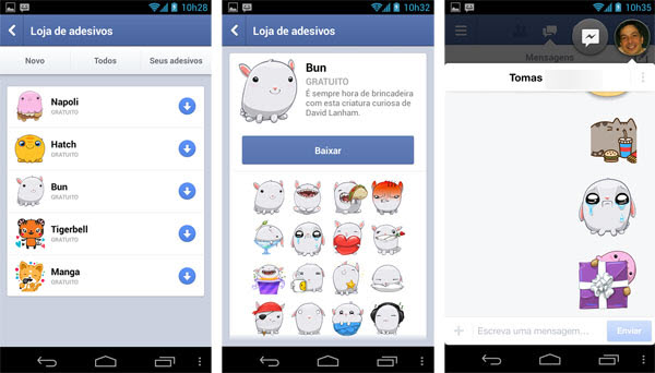Novos stickers do Facebook Messenger já estão disponíveis para Android ...