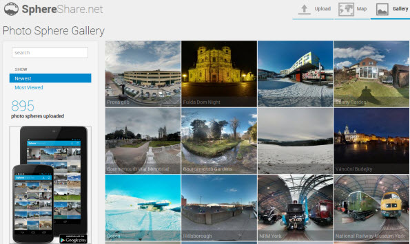 Aplicativo SphereShare.net compartilha fotos panorâmicas online - Softonic