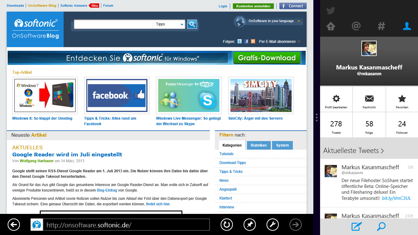 Twitter veröffentlicht offizielle Windows 8 App - Softonic