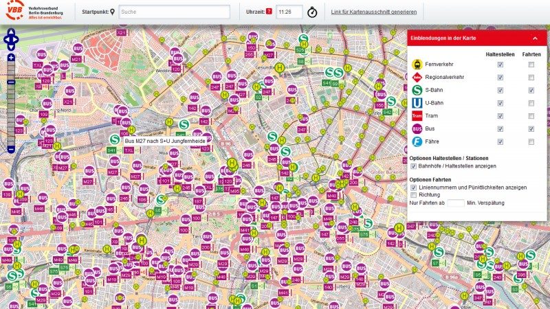 Livekarte: Öffentlicher Nahverkehr in Berlin-Brandenburg in Echtzeit ...