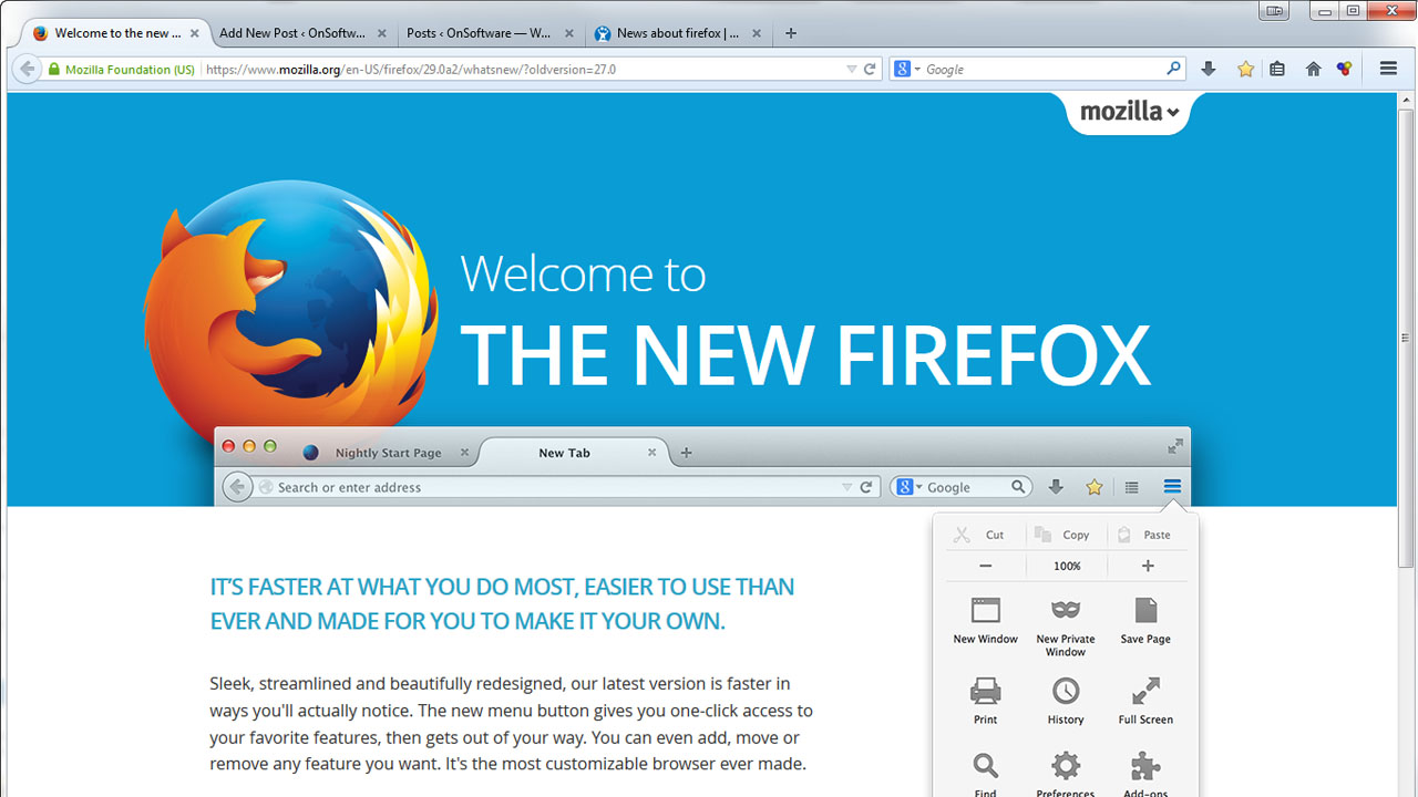 Mozilla Firefox 29 Beta: Firefox Sync, Firefox Accounts und Australis ...