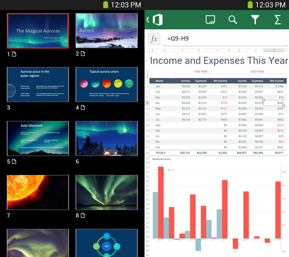 Microsoft Office Mobile für Android mit Dropbox-Integration zum Öffnen ...