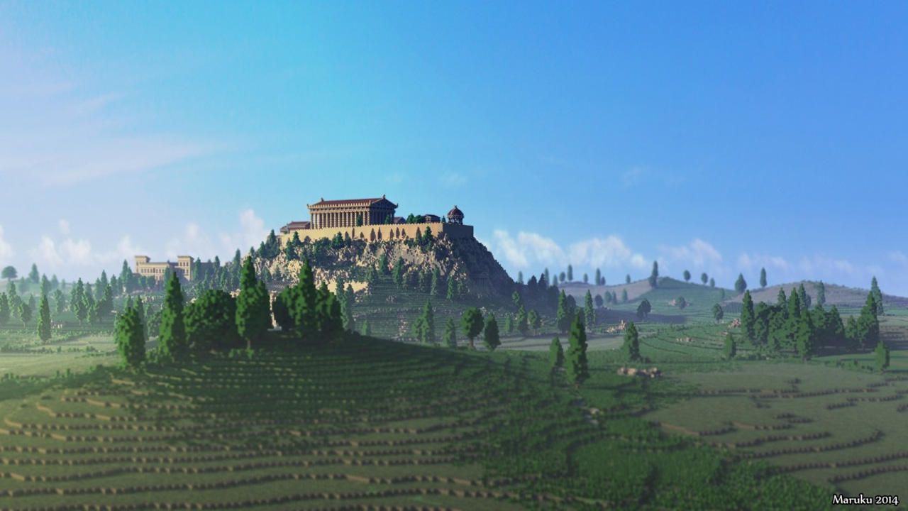 Minecraft: Besuchen Sie die Akropolis von Athen im Baukastenspiel ...
