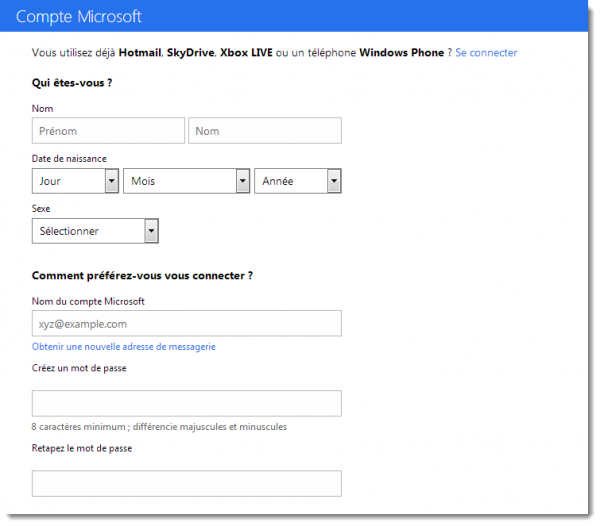 Sortie de Windows 8 : J-2, le compte Microsoft - Softonic