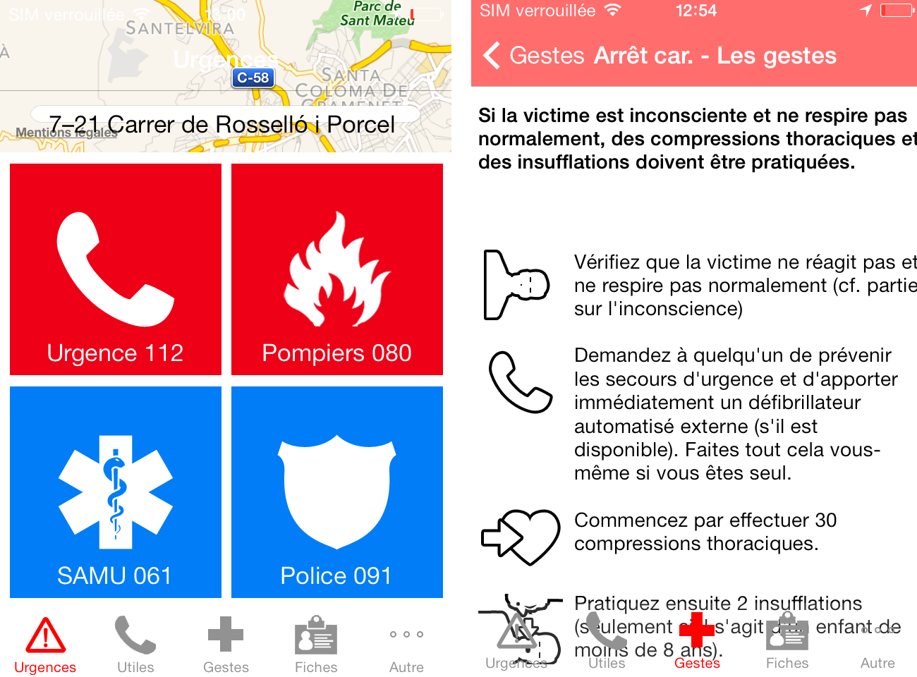 Appli du jour : « Urgences »une app qui va vous sauver la vie! [iOS ...